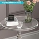 Mixoy Acrylic Side Table,Modern Stable Solid Base End Table,Polished ...