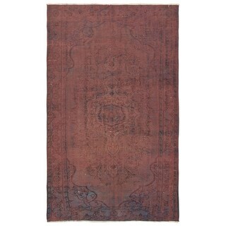 ECARPETGALLERY Hand-knotted Color Transition Dark Copper Wool Rug - 5'6 ...