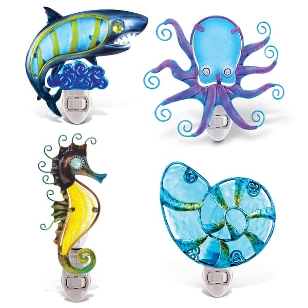 CoTa Global Ocean Life Night Light – Sea Horse, Shell, Octopus, Shark ...