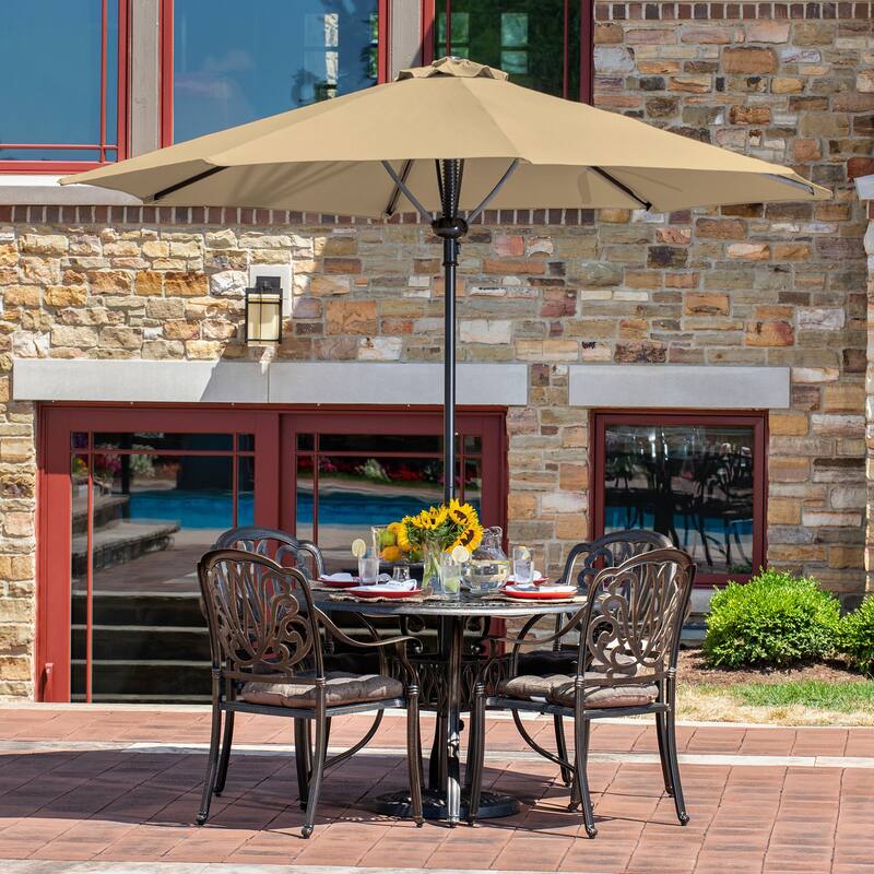 Island Umbrella Cabo II 9-ft Spring-Up Octagonal Market Umbrella ...