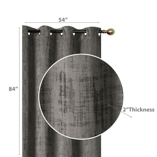 Embossed Rubber Panel & Grommets Dark Grey - Set of 2 - Bed Bath ...