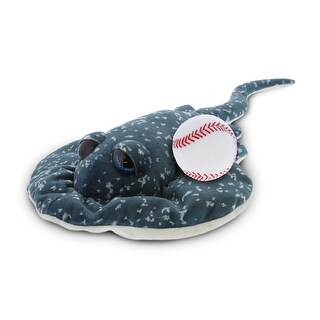 DolliBu Huggable Spotted Grey Ray Stuffed Animal with Baseball Plush ...