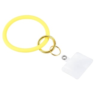 Key Ring Bracelet Silicone Keychain Circle Wristlet Keyrings - Light ...