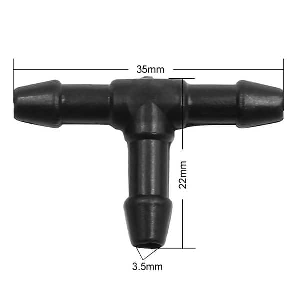 Plastic Water Hose Connector Tube Pipe Fitting Splitter 35 x 22mm 5pcs ...