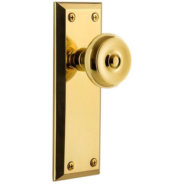 Grandeur Fifth Avenue Solid Brass Passage Door Knob Set with Bouton - Bed Bath & Beyond - 23044850