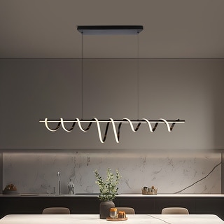 51 inch Dimmable Spiral Hanging Ceiling Light for Kitchen Island - 51 ...