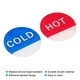 Self Stick Hot/Cold Water Label, Acrylic Waterproof Sticker Signs for ...