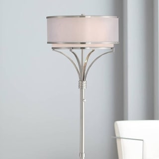 Modern Floor Lamp 64" Tall Brushed Nickel for Living Room - 18" x 64 ...