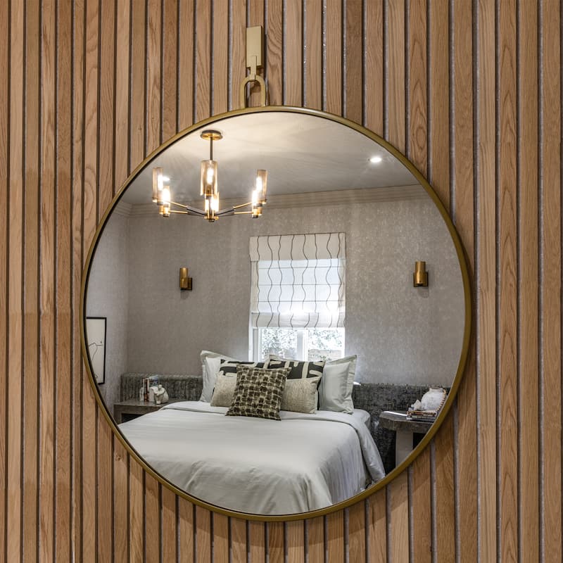 Varaluz Stopwatch Round Accent Mirror - 40"W x 40"H - Overstock - 31488746