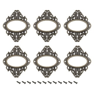 Metal Label Holders, 56x66mm Name Card Tag Frames for File Drawer, 6Pcs ...