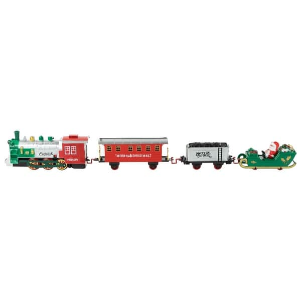 36 Pc Battery Operated Lighted and Animated Train Set with Raised Track ...