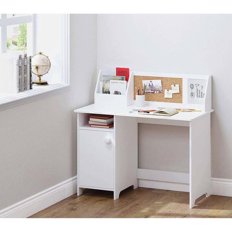 UTEX Kids Study Desk with Storage, Wooden Children School Study Table ...