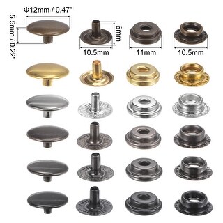 2 Boxes 60 Sets/Box Snap Fasteners Kit with 3 Setter Tools & Storage ...