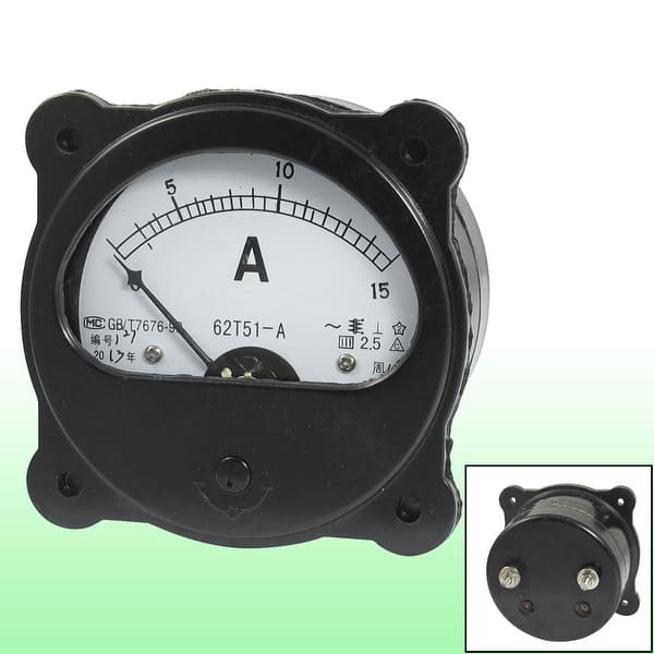 AC 0-15A Zero Setting Dial Panel Analog Ampere Meter Amperemeter Black - AC 0-15A - Bed Bath ...
