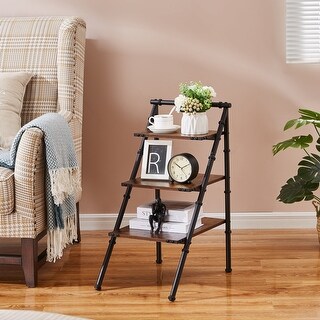 VECELO, Triangular Side Table With 3-tier Storage Shelves(1PCS/2PCS ...