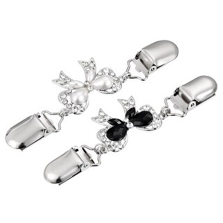 2pcs Sweater Clips Cardigan Collar Clips Bow-knot Shawl Clips(White ...