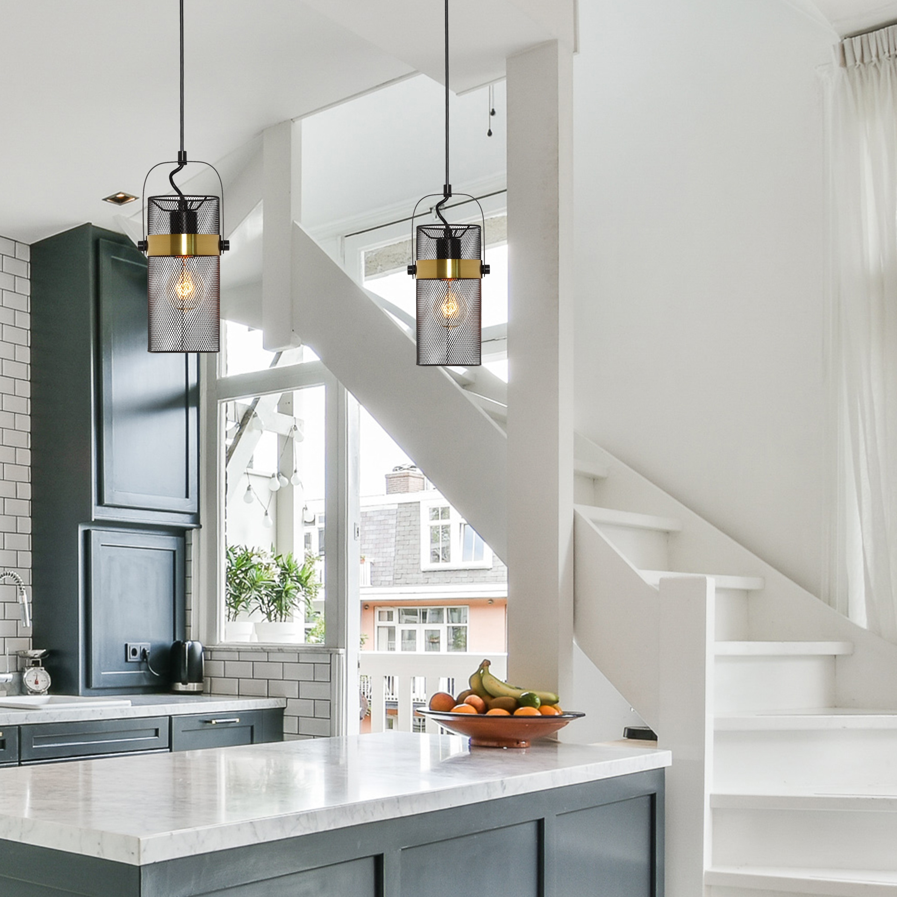 Agatha River of Goods Gold and Clear Glass and Metal Pendant Light with ...