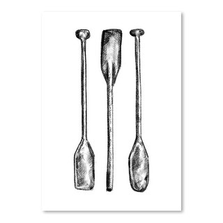 Americanflat - Oar Paddle Illustration by Jetty Home - 16"x20" Poster ...