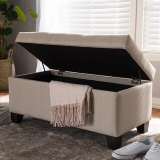 Contemporary Fabric Storage Ottoman by Baxton Studio - Bed Bath ...