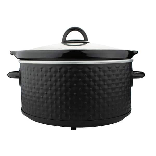 Brentwood 3.5 Quart Diamond Pattern Slow Cooker in Black - On Sale ...