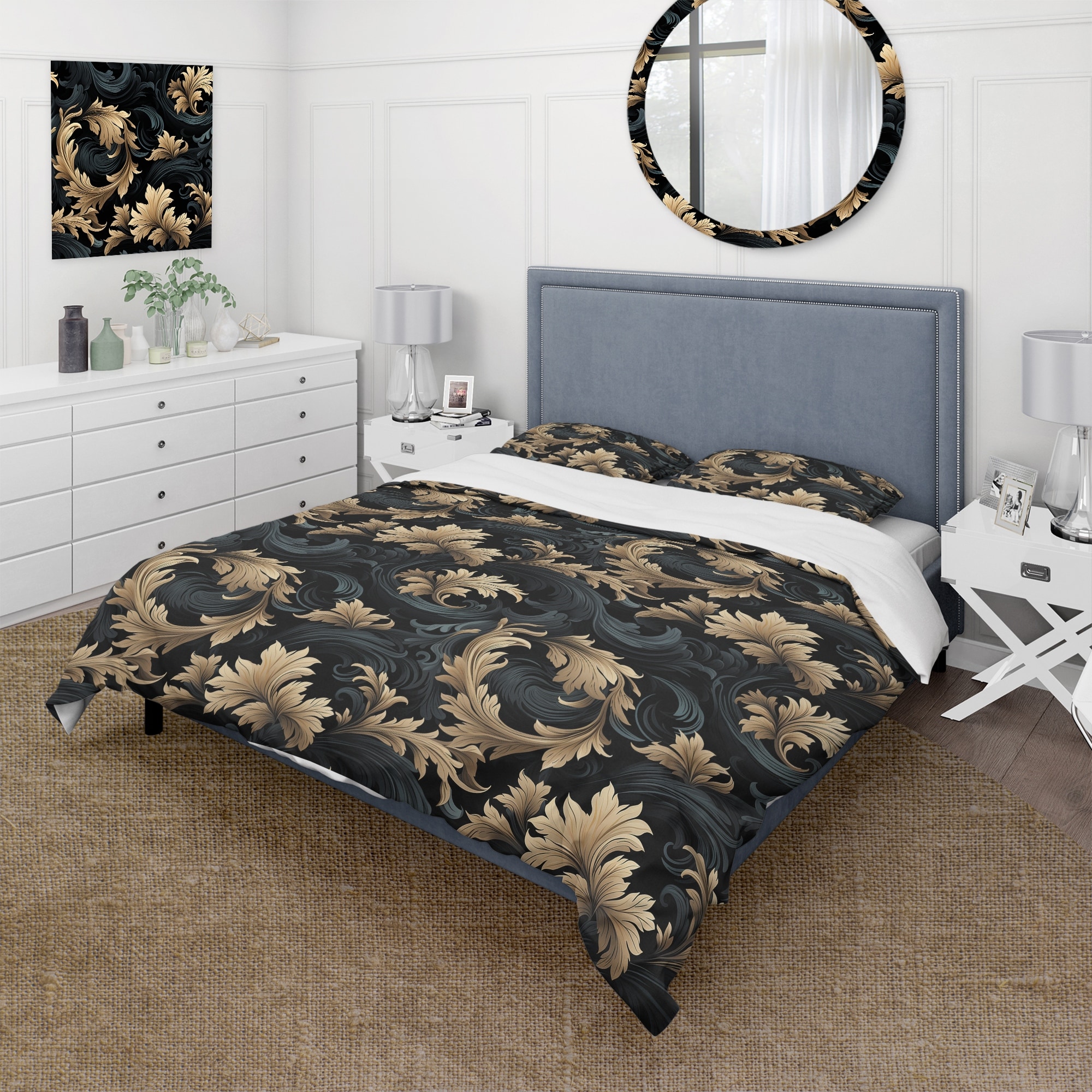 Black Damask, 2 Piece Bedding - Bed Bath & Beyond