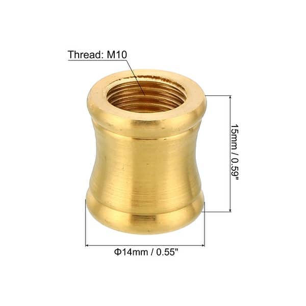 5pcs M10 Thread 14x15mm Lamp Pipe Brass Coupling Threaded Lamp Rod ...