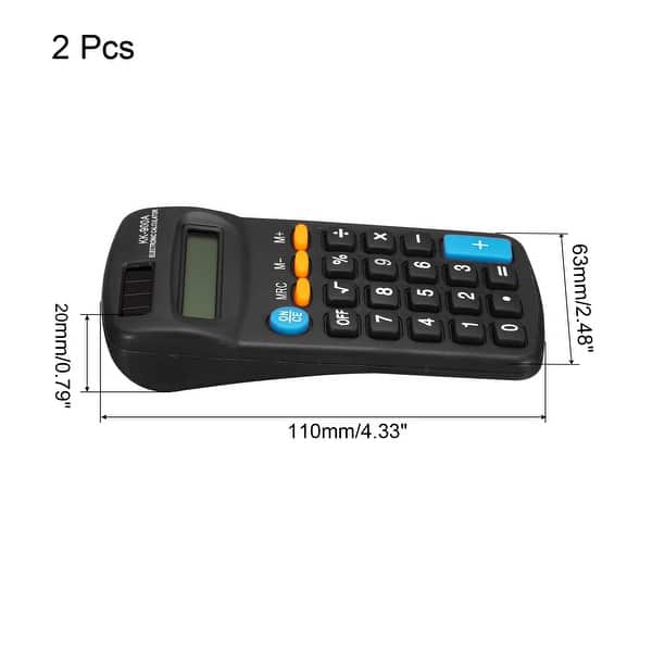 2Pcs Small Pocket Calculator 8 Digit Display Office Handheld ...