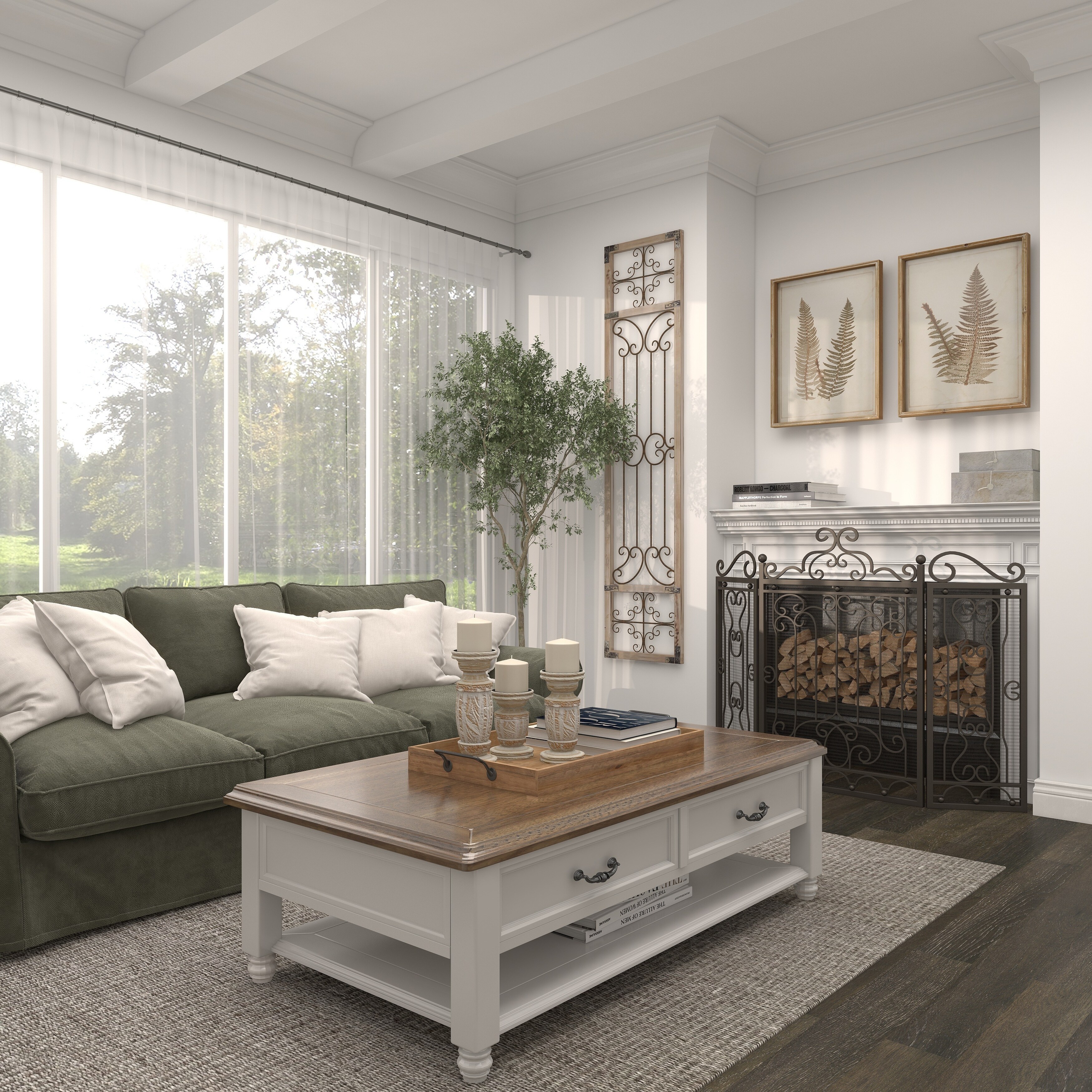 ornamental panel scroll