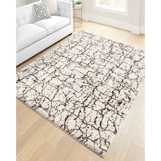 Orian Rugs Nirvanna Off White Abstract Stain Resistant Area Rug - Bed ...