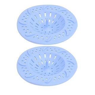 98mm Diameter Silicone Drain Hair Catcher Strainer Blue 2pcs - Bed Bath ...