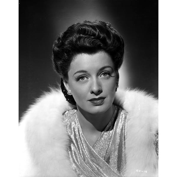 Ellen Drew Portrait in Classic with Feather Coat Photo Print - Bed Bath ...