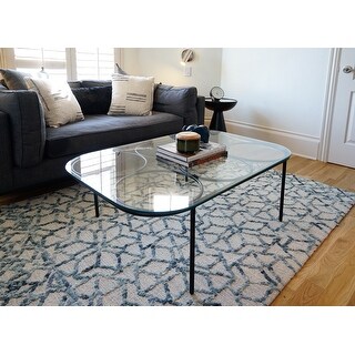 Posh Pollen Adam Glass Top Coffee Table - Bed Bath & Beyond - 32688248