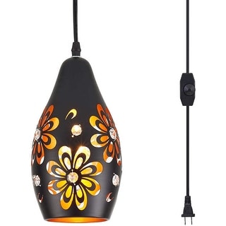 Black hanging plug in light fixture swag pendant light - Bed Bath ...