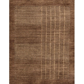 Ahgly Company Machine Washable Abstract Saddle Brown Area Rugs - Bed ...