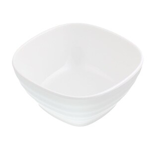 Plastic Square Shape Soup Cereal Fruits Rice Salad Bowl White - Bed ...