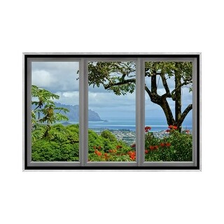 iCanvas "Hawaii Window View" by Unknown Artist Framed - Bed Bath ...