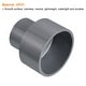 2pcs PVC Reducer Pipe Fitting Straight Coupling Adapter Connector - Bed ...