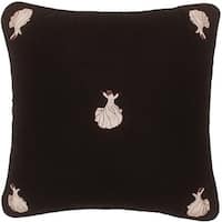 Eclectic Gilchris Hand Embroidered Italian Velvet Pillow - Bed Bath ...