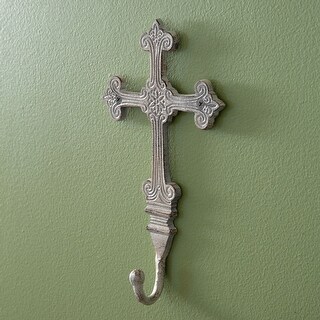 Ornate Cross Hook - Box of 2 - 5.5"W x 1.5"D x 9.75"H - Bed Bath ...