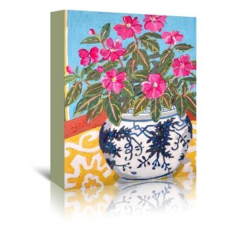 Americanflat - Floral On Yellow by Mandy Buchanan Canvas - 8" x 10 ...