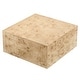 Penrod Mid-Century Burl Wood Square Coffee Table - Bed Bath & Beyond ...