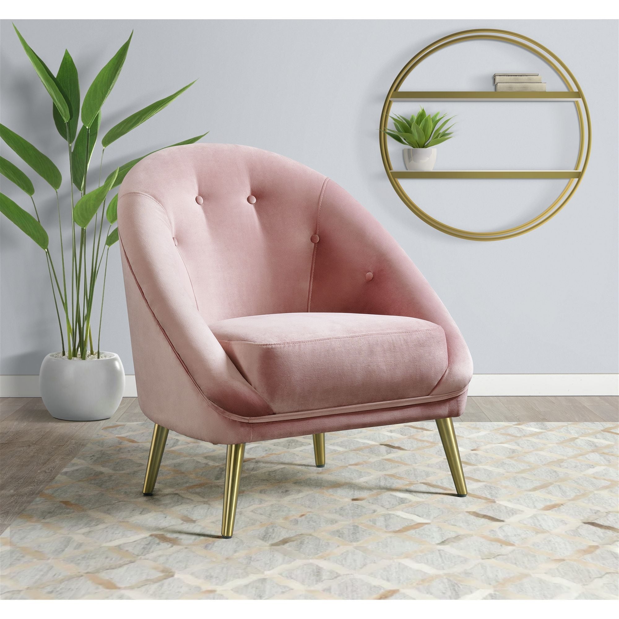Blush chair with gold legs store