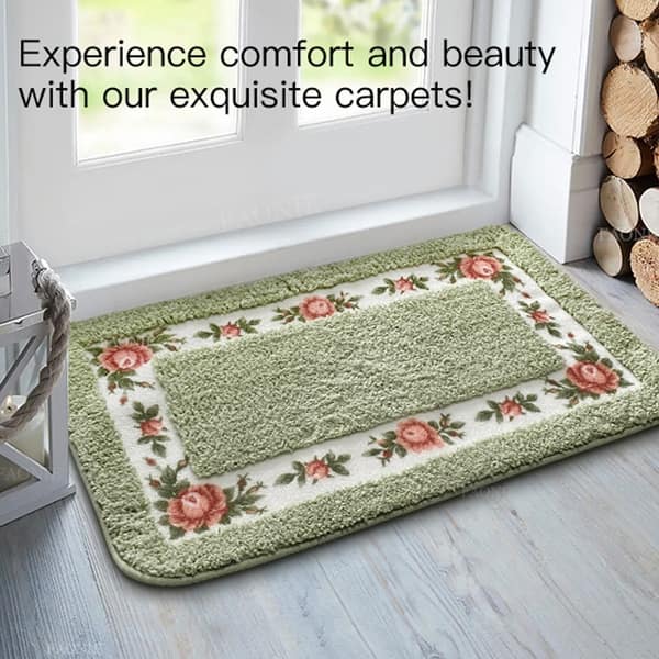light green rectangle rug