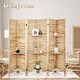 Room Divider 6 Panel,Wood Folding Screen,with Shelves,Easy Move ...