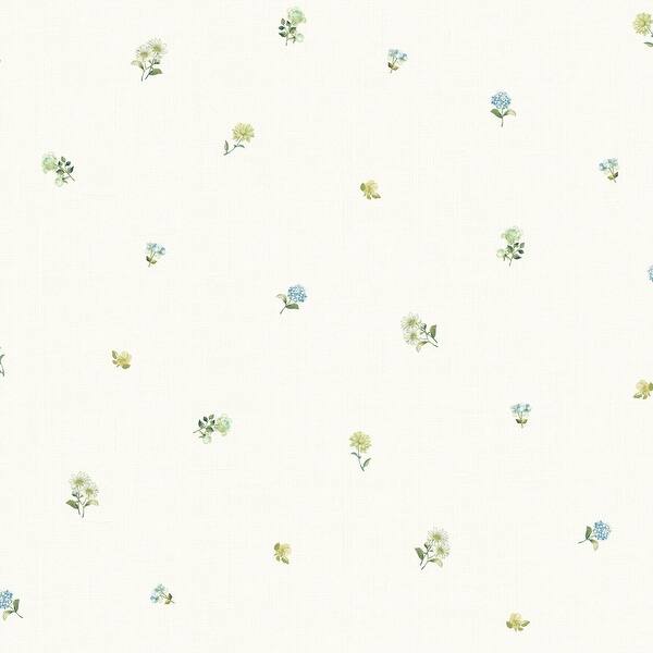 Bloom Toss Blue Floral Wallpaper - 20.5in x 396in x 0.025in - Bed Bath ...