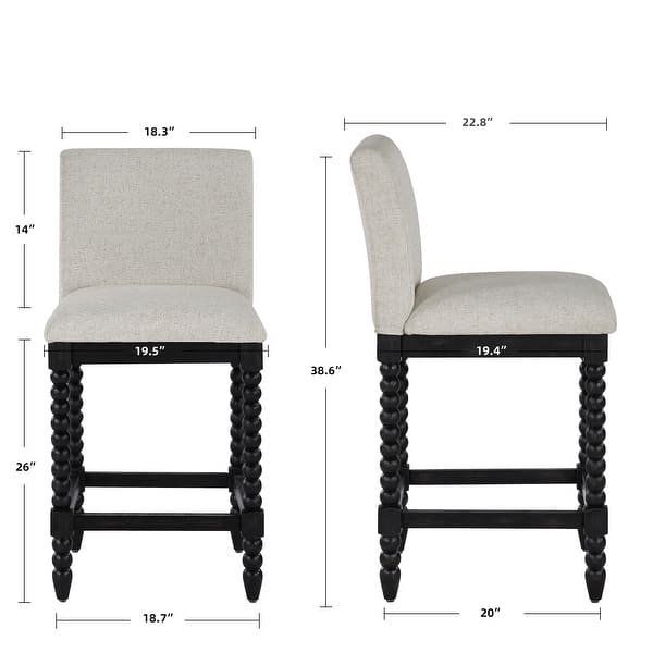 Chenille 26"H Spindle Legs Counter Stool - Bed Bath & Beyond - 40425618