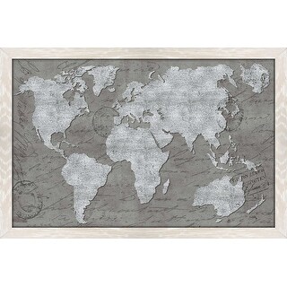"World Map On Script" Print on Acrylic. - Bed Bath & Beyond - 36545373