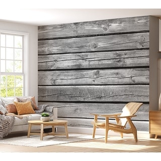 Peel & Stick Wall Mural - Country Barn Wood - Removable Wallpaper - Bed ...