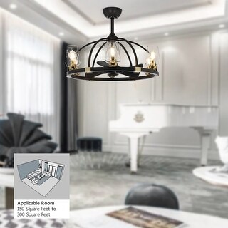 22 in. 24W LED light bulb ceiling fan - Matte Black - Bed Bath & Beyond ...