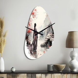 Japan Land Of The Samurai VI - Japan Wall Clock in Asymmetrical Fall ...